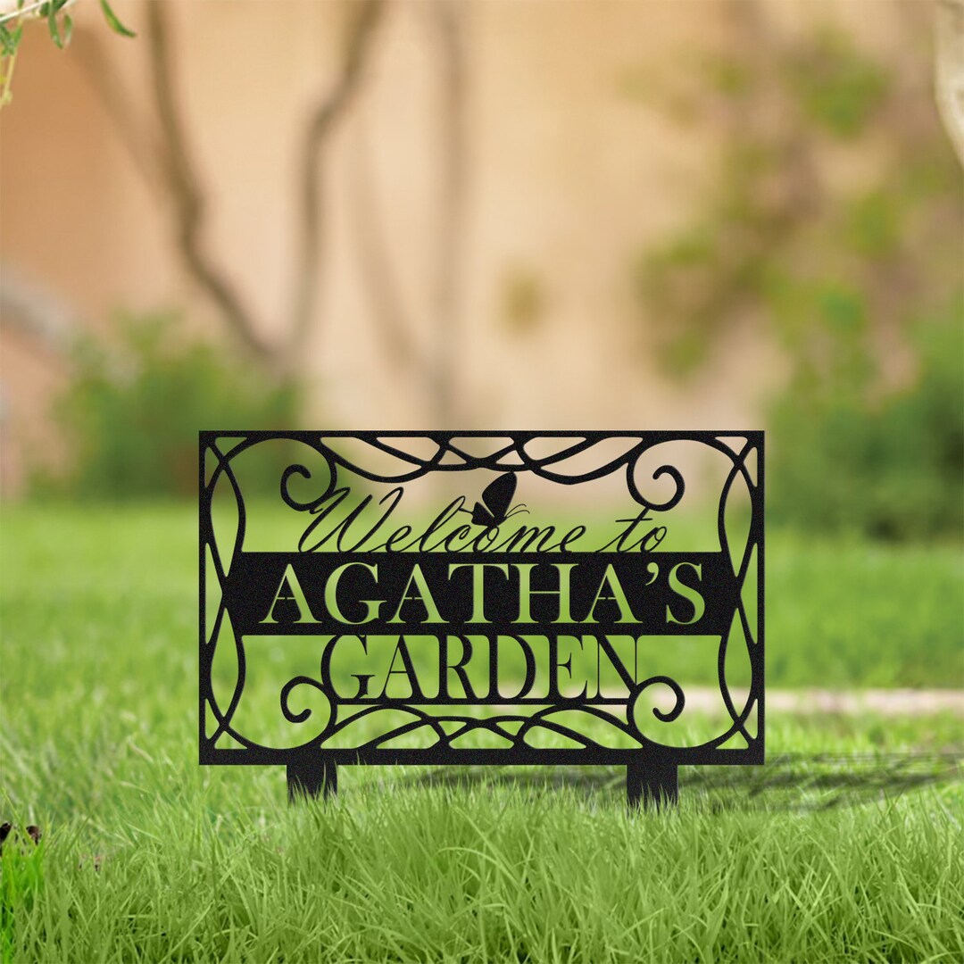 Custom Garden Sign, Metal Garden Decor, Mothers Day Gifts, Outdoor ...