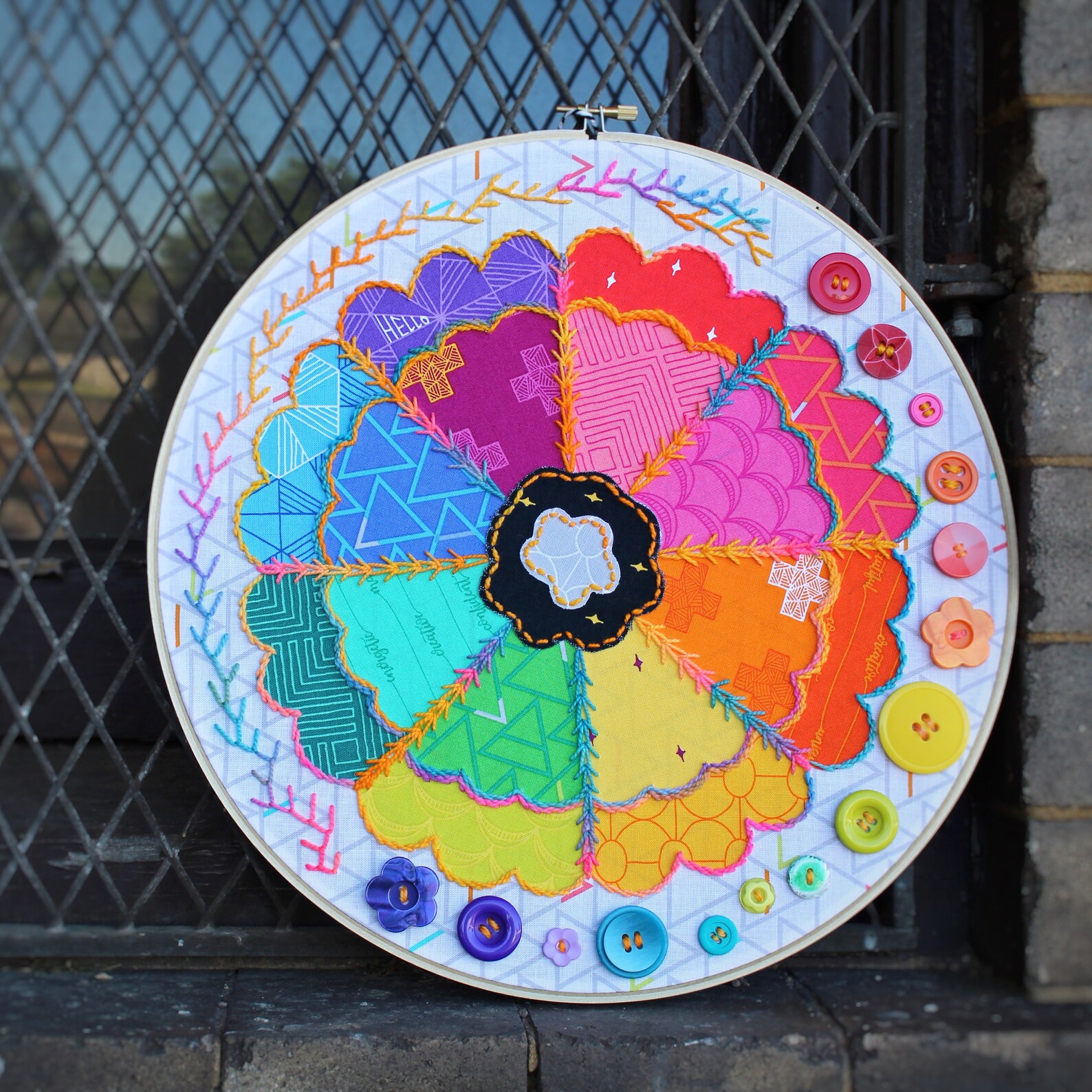 Ruffled Color Wheel a Wildboho Appliqué & Embroidery Pattern - Etsy