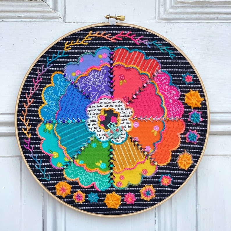 Ruffled Color Wheel a Wildboho Appliqué & Embroidery Pattern - Etsy