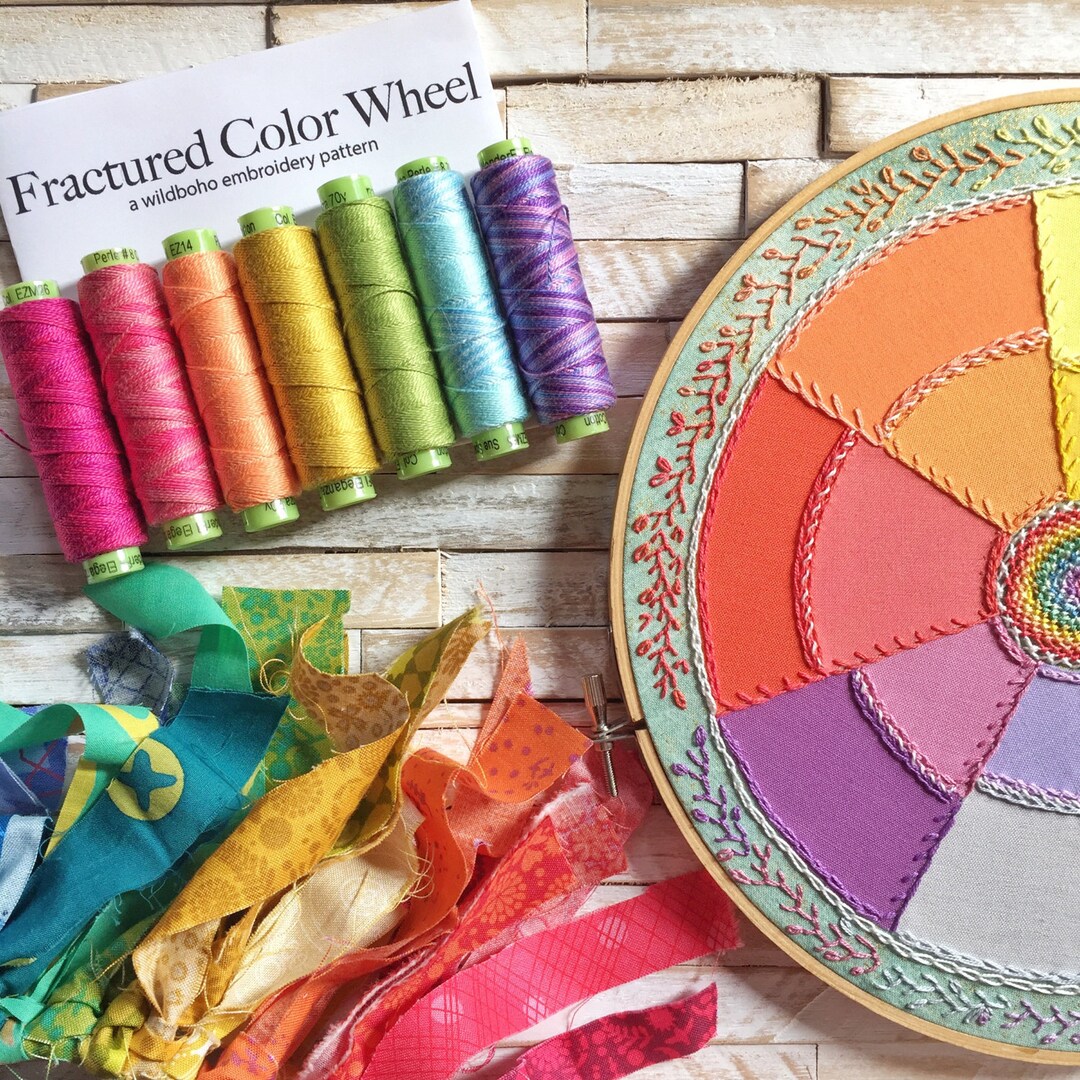 Fractured Color Wheel a Wildboho Applique & Embroidery Pattern - Etsy