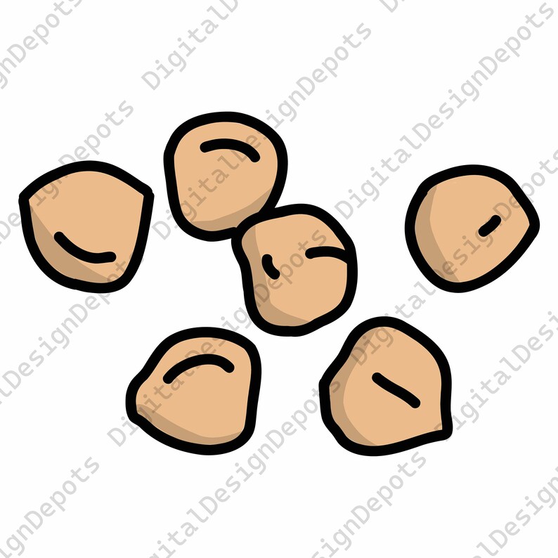 Chickpeas Icon SVG, PNG and JPG Colored - Etsy