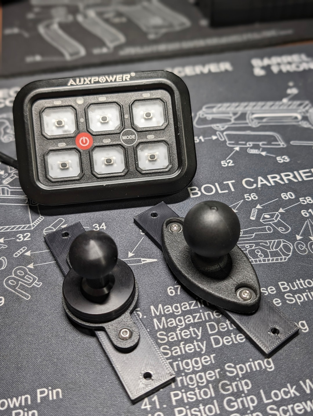 Switch Panel Ball Mount for Auxbeam/auxpower Overland - Etsy