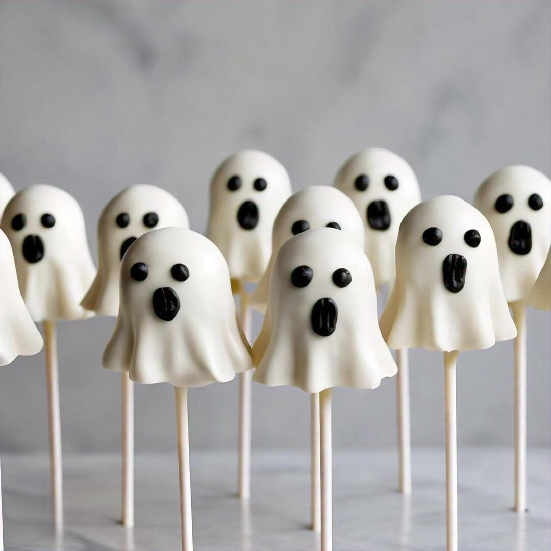 1 Dozen Halloween Ghost Cake Pops for Birthday Party Dessert Tables ...