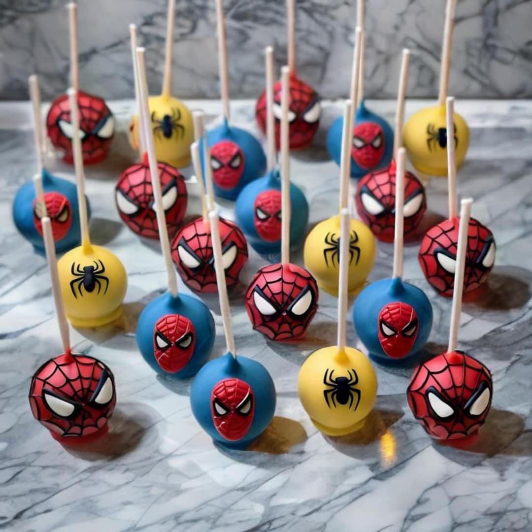 1 Dozen Spiderman Cake Pops for Birthday Party Dessert Tables, Parties ...