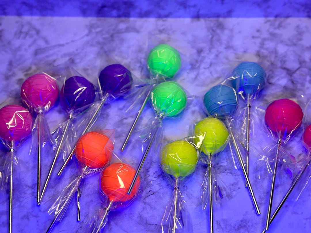 1 Dozen Neon Glow Cake Pops for Birthday Party Dessert Tables, Weddings ...