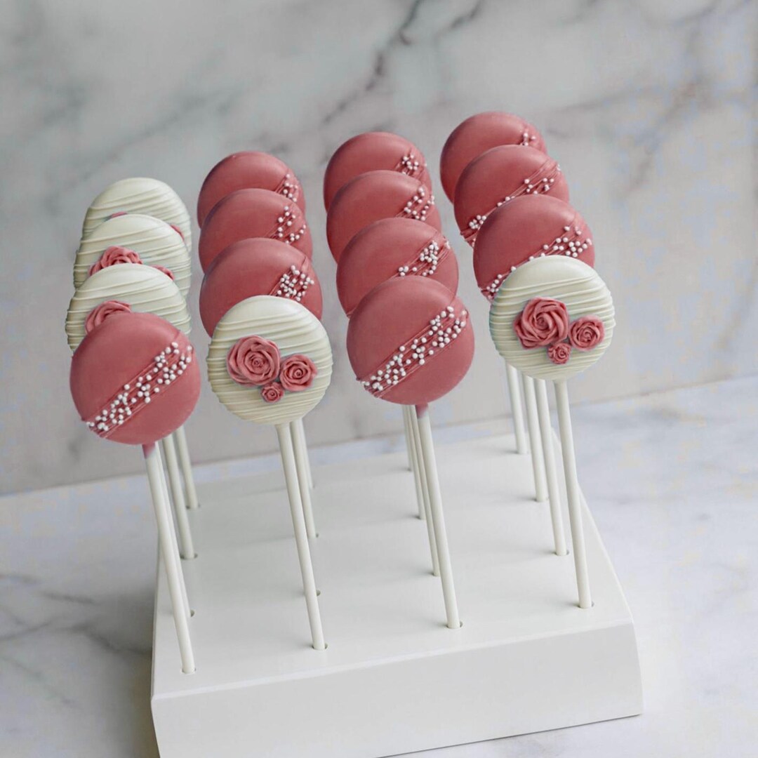 Dusty Rose Cake Pops, Floral Dessert Treats, Party Favors, 1 Dozen - Etsy