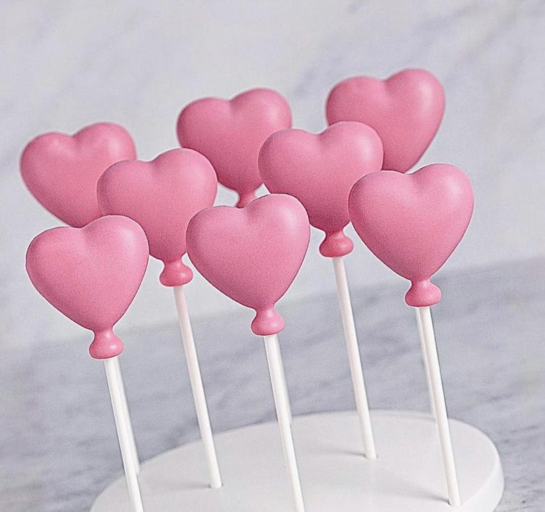 Heart Balloon Cake Pops, Party Treats, Weddings, Showers, 1 Dozen - Etsy