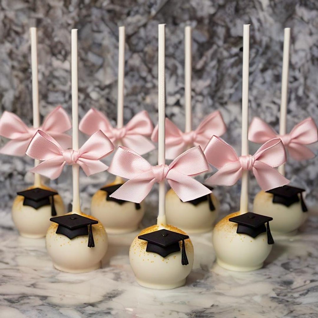 1 Dozen Graduation Cake Pops: Custom School Colors; for Graduations ...