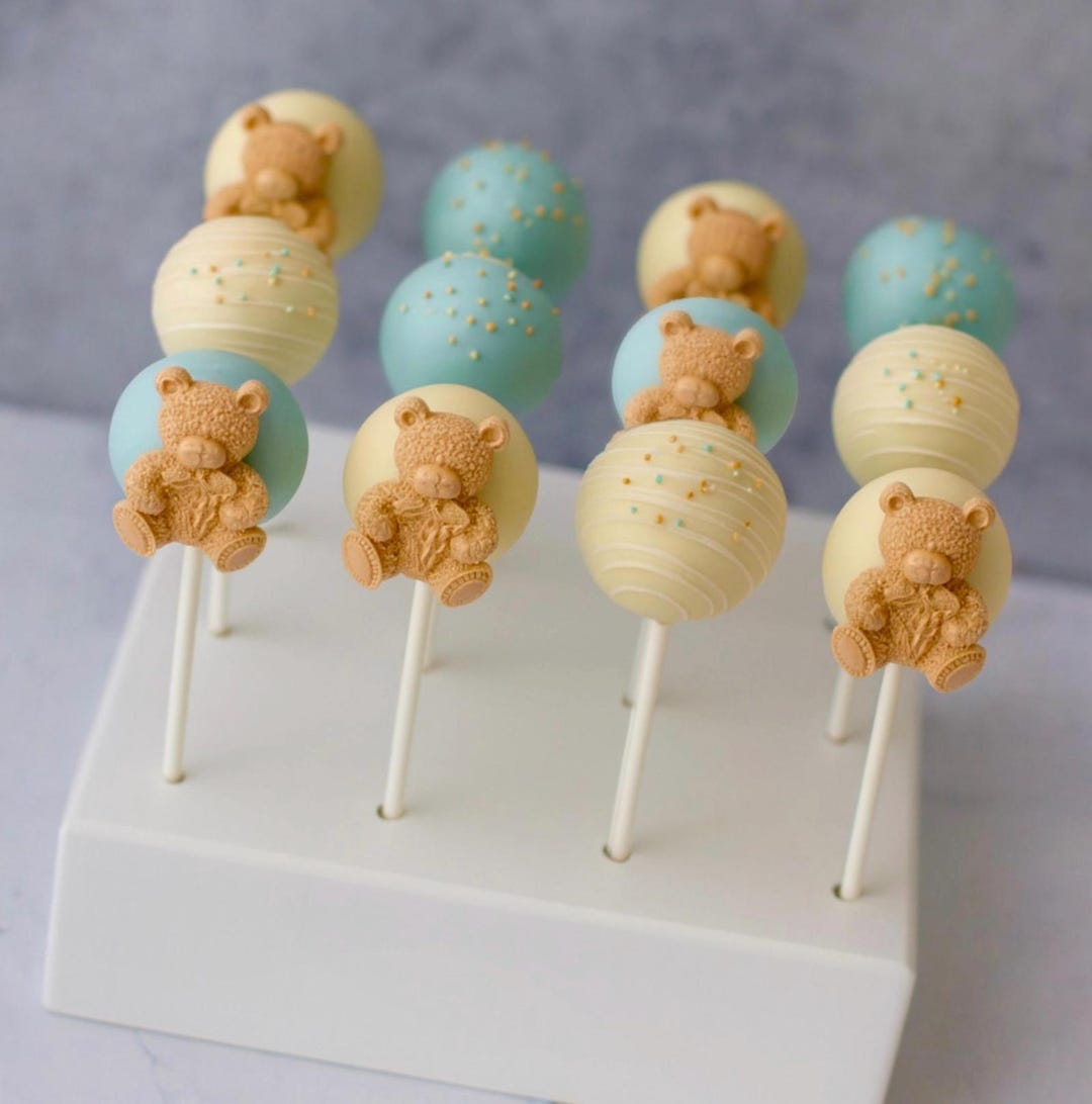 Teddy Bear Cake Pops, Baby Shower Party Favors, 1 Dozen - Etsy