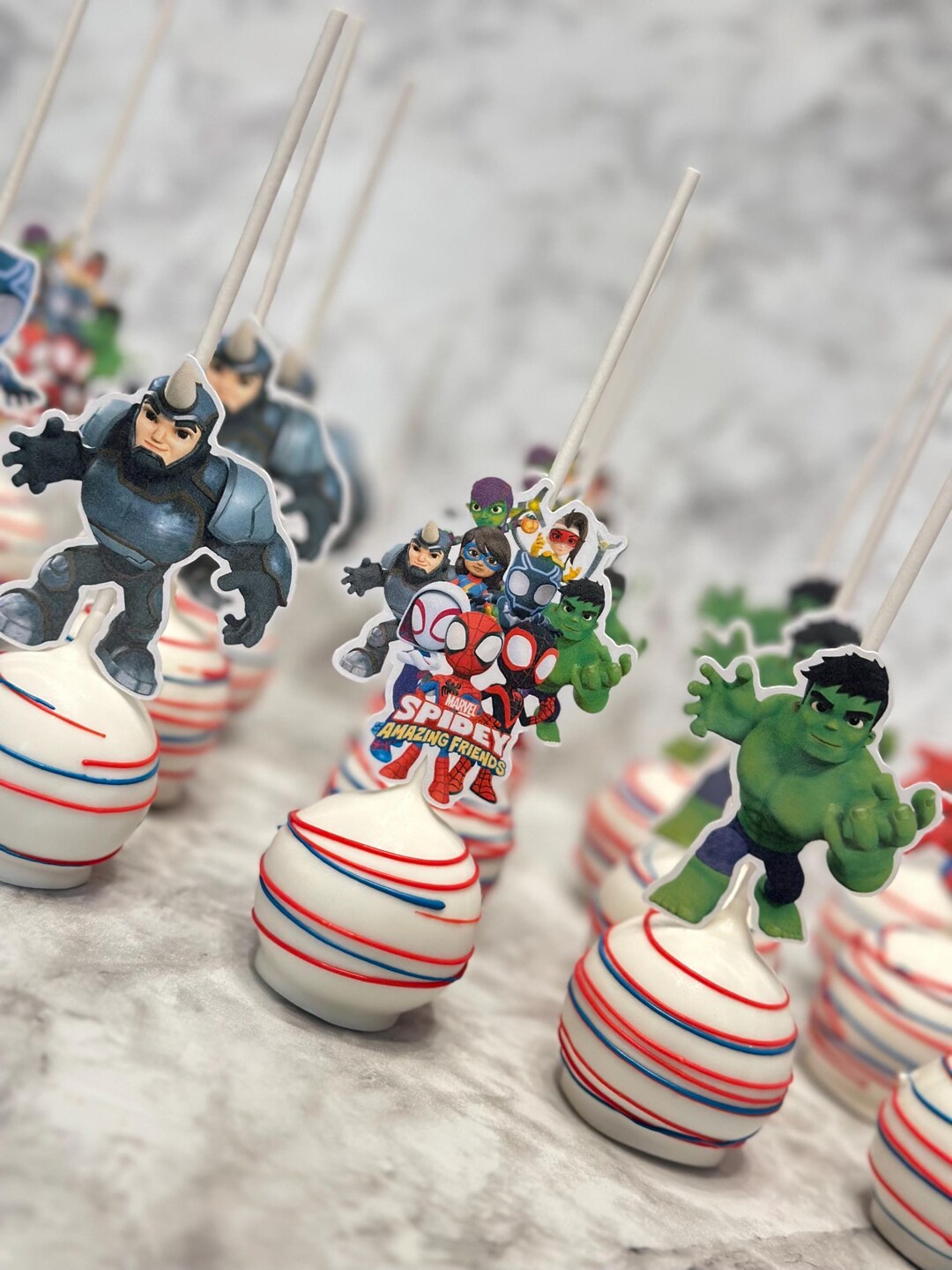 1 Dozen Spidey and His Amazing Friends Cake Pops for Birthday Party ...