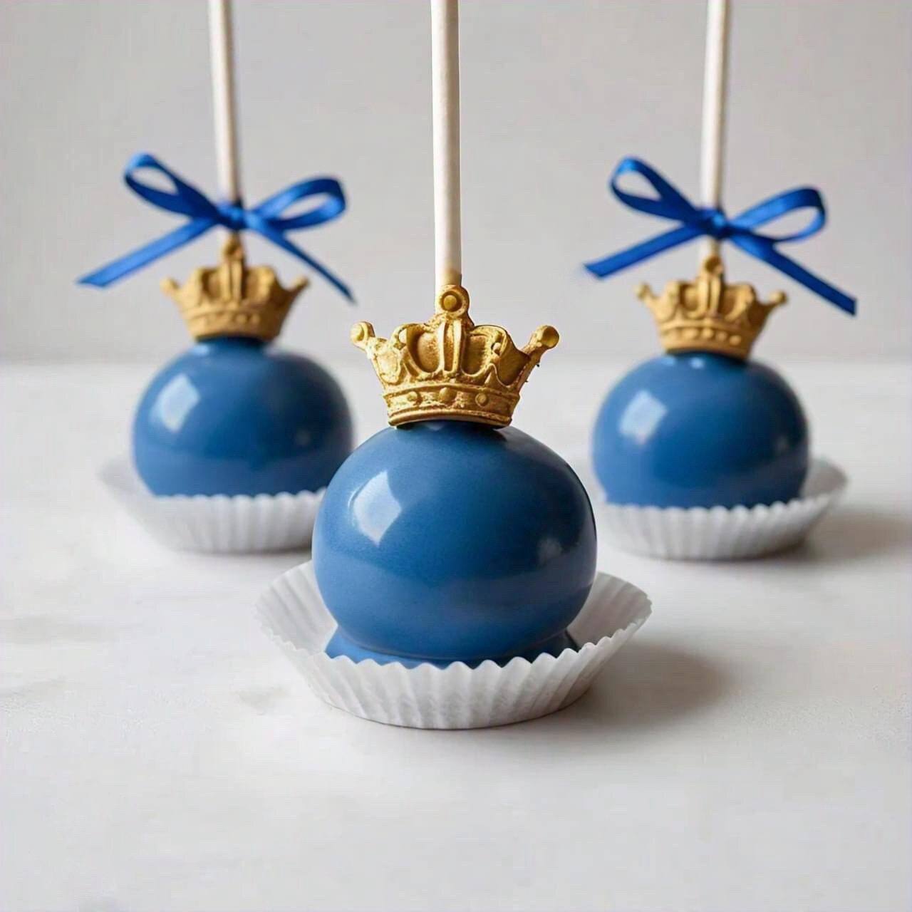 1 Dozen Royal Blue Prince Crown Cake Pops for Birthday Party Dessert ...