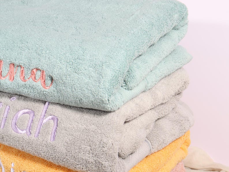 Custom Embroidered Bath Towel，personalised Towels, Supersoft,bath ...
