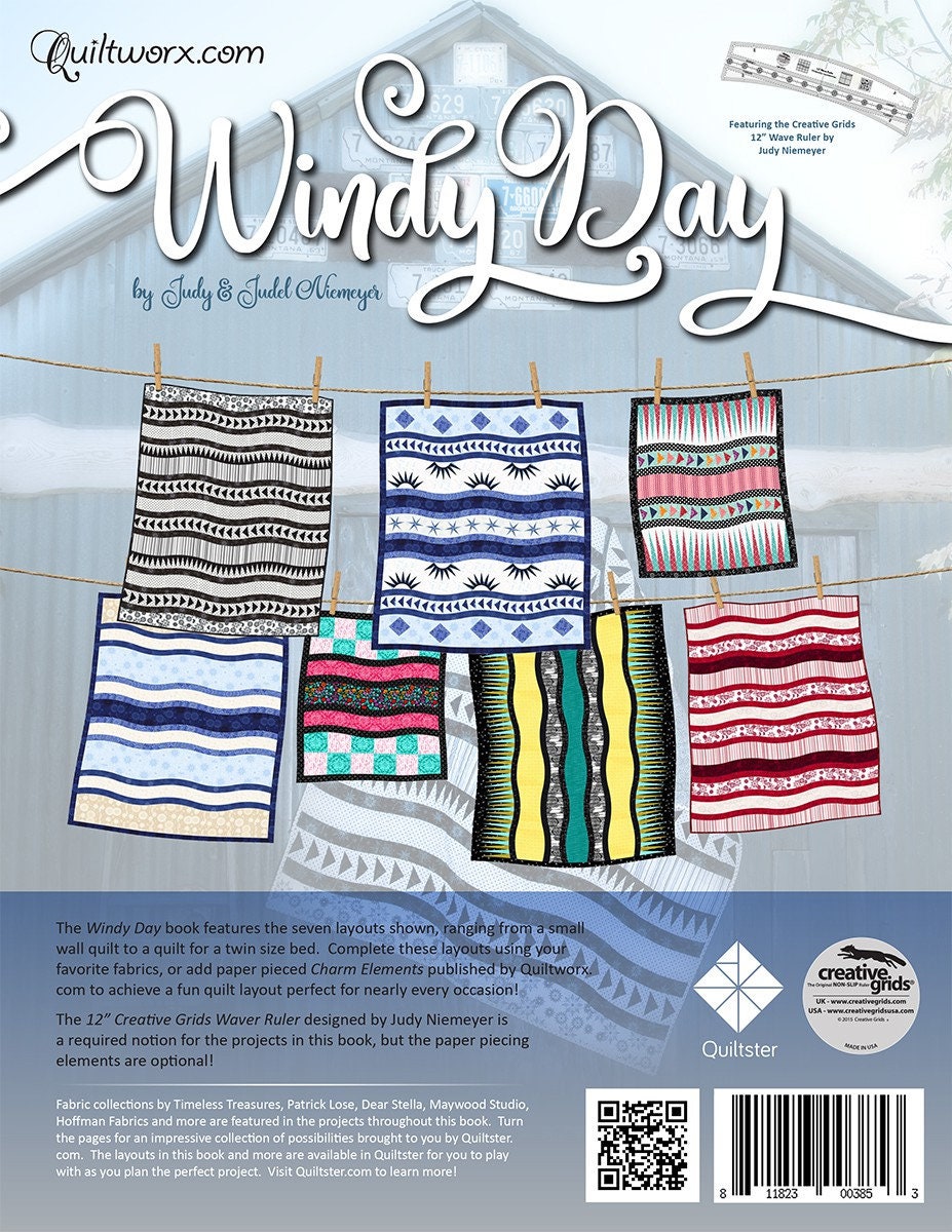 Windy Day Pattern Book: Featuring the Creative Grids 12-inch Wave Ruler ...