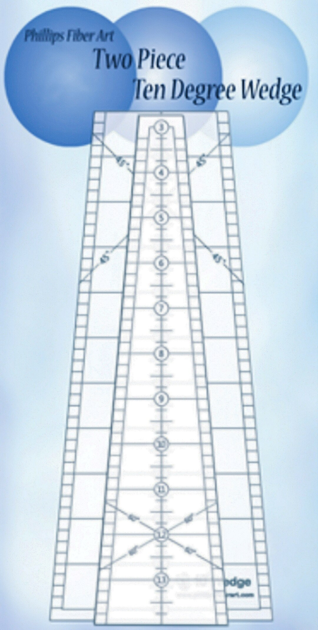 Two-piece 10 Degree Circle Wedge Ruler by Cheryl Phillips of Phillips ...