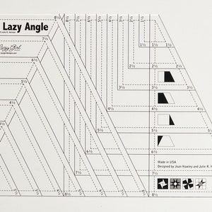 Jumbo Lazy Angle Quilt Ruler by Joan Hawley and Julie Herman of Lazy ...