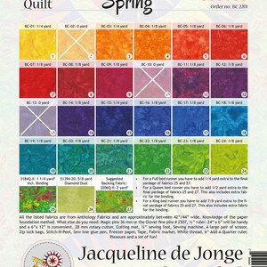 The Four Seasons Table Runner Spring Quilt Pattern by Jacqueline De ...