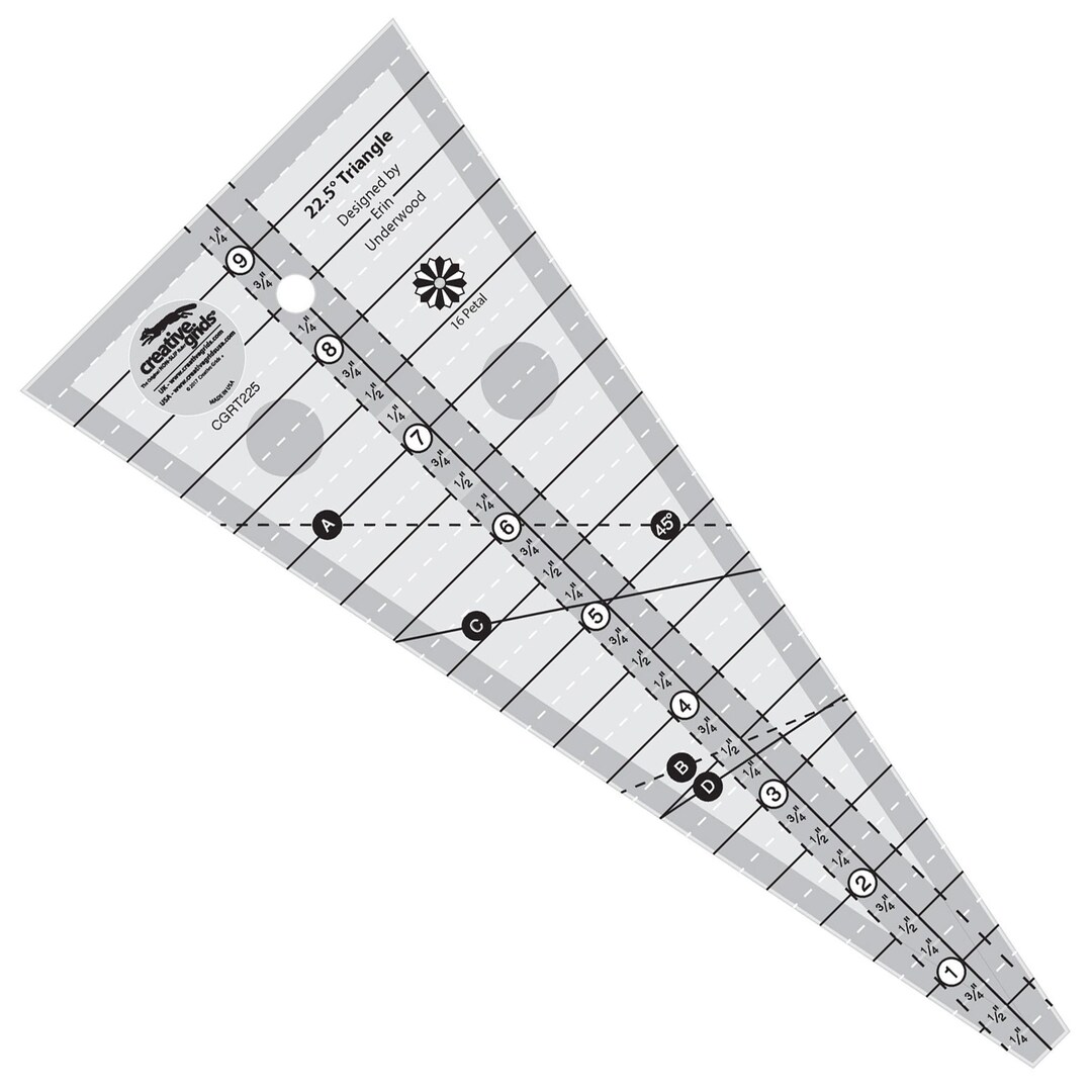 Free Motion Quilting Templates Transparent Acrylic 60 Degree Triangle ...