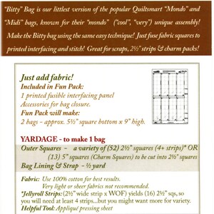 Bitty Bag Fun Pack Sewing Pattern by Quiltsmart - Etsy