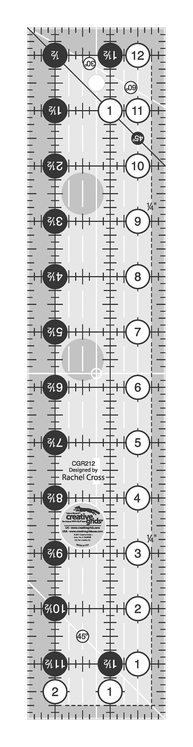 Creative Grids 2-1/2-inch X 12-1/2-inch Quilt Ruler (CGR212) - Etsy
