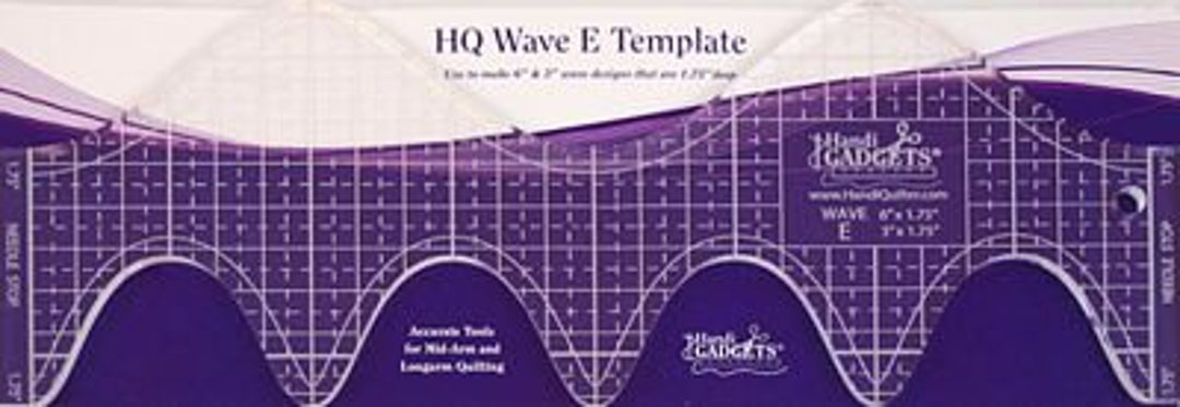 Handiquilter Wave Ruler E 3 Inch & 6 Inch Longarm Template - Etsy
