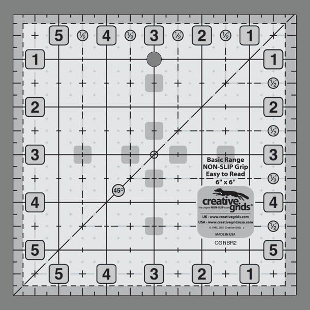 Creative Grids Basic Range 6-inch Square Quilt Ruler CGRBR2 - Etsy