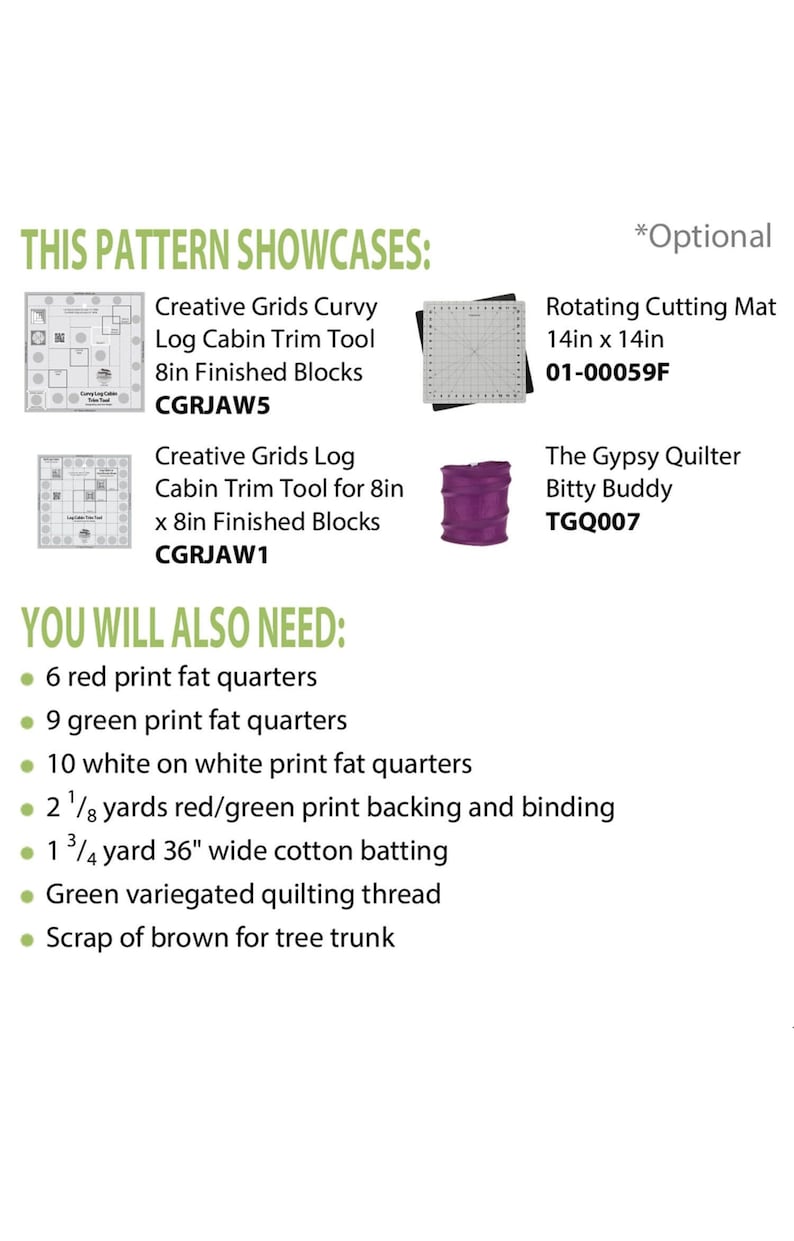 Trim the Tree Quilt Pattern by Jean Ann Wright for Cut Loose Press - Etsy