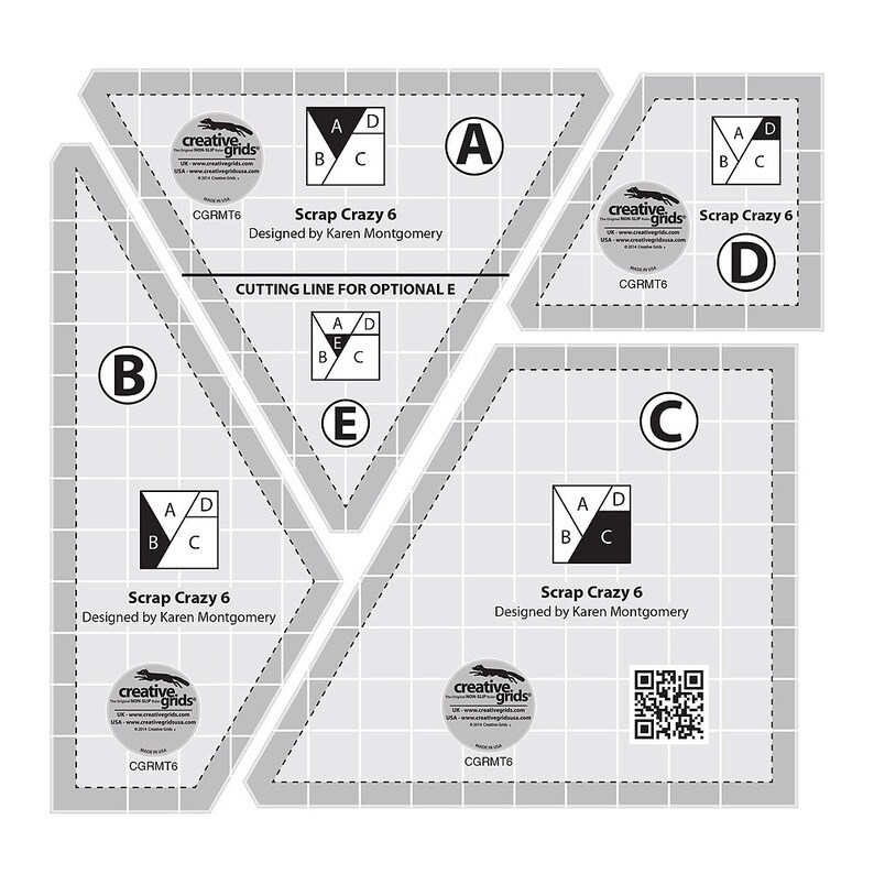 Creative Grids Scrap Crazy 6 Templates Set Quilt Ruler - Etsy