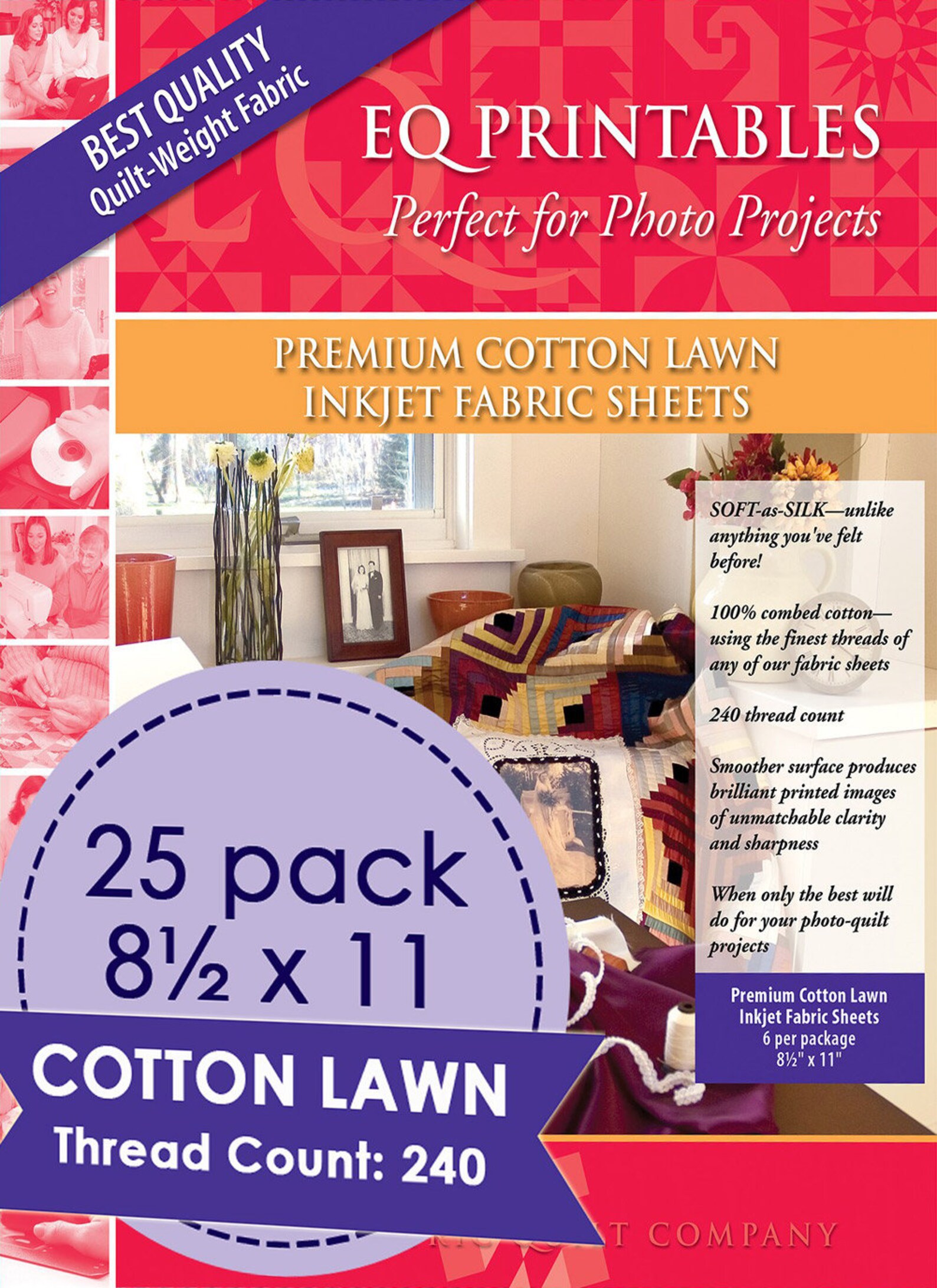 Electric Quilt Eq Printables Premium Cotton Lawn Inkjet 25 | Etsy