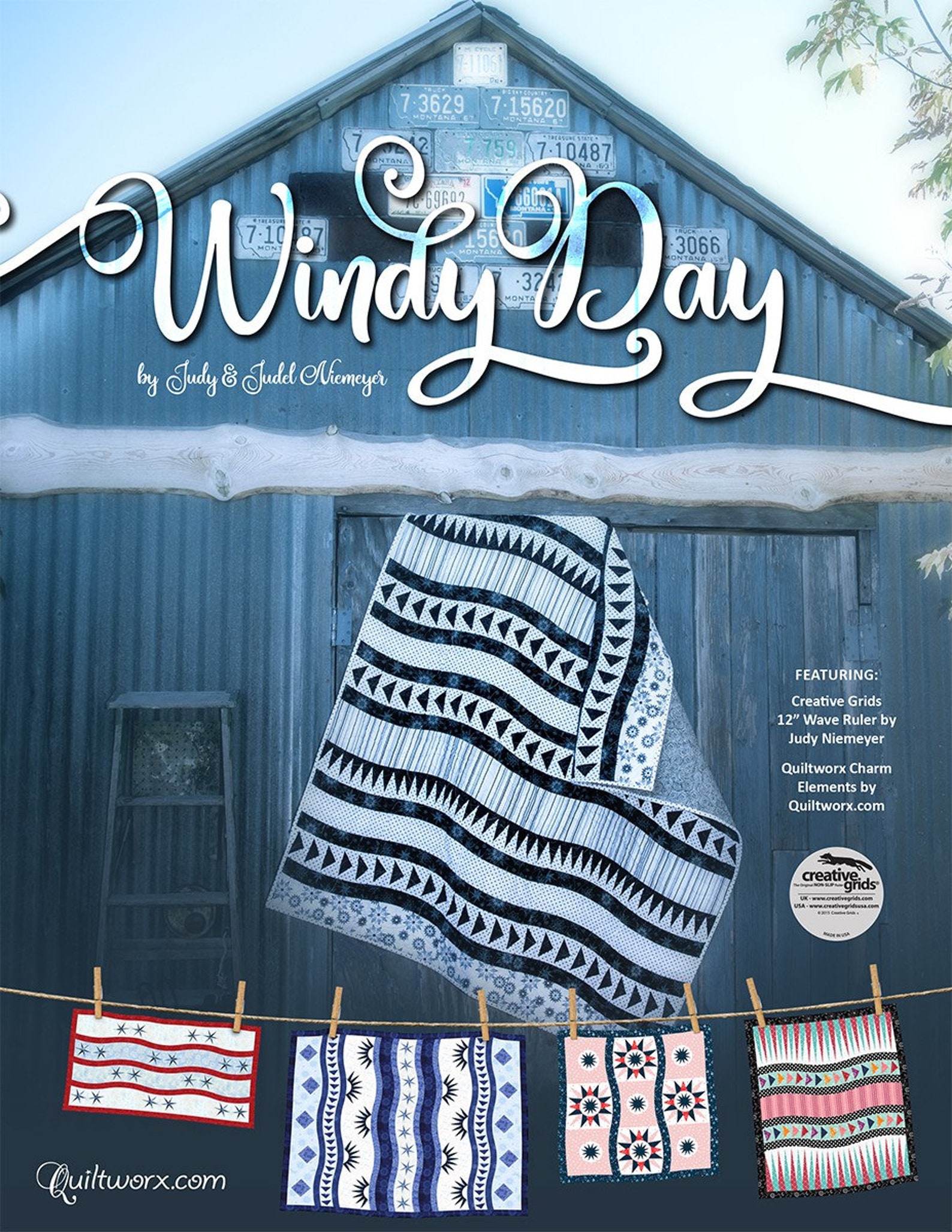 Windy Day Pattern Book: Featuring the Creative Grids 12-inch Wave Ruler ...