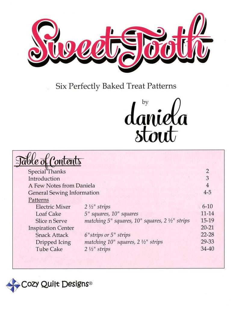 Sweet Tooth, A Recipe Book for Pre-cut Bundles - Etsy