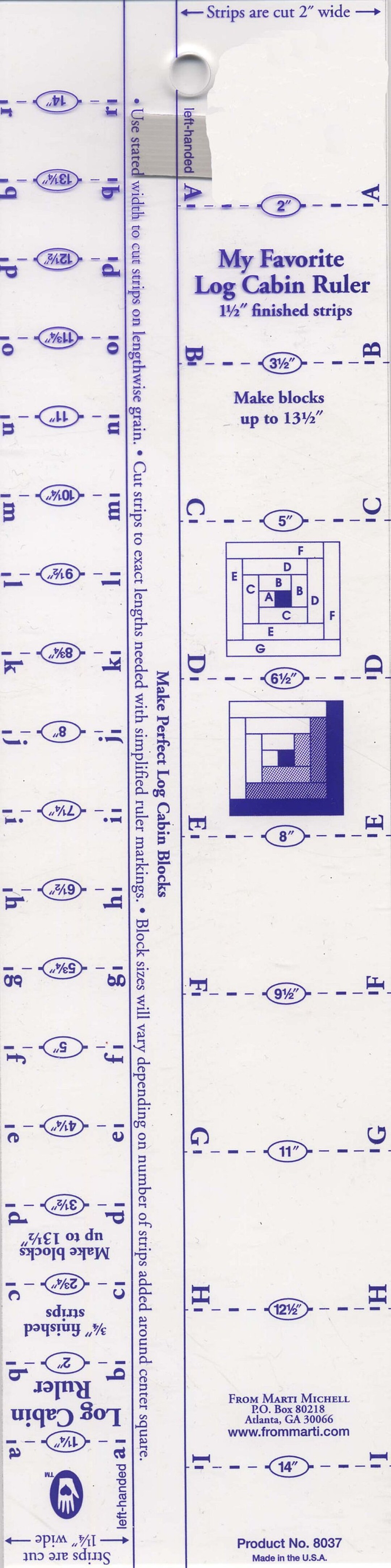 My Favorite Log Cabin Ruler for 3/4 Inch and 1 1/2 Inch - Etsy