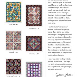 Impressions Quilt Pattern Book by Jason Yenter for in the Beginning ...