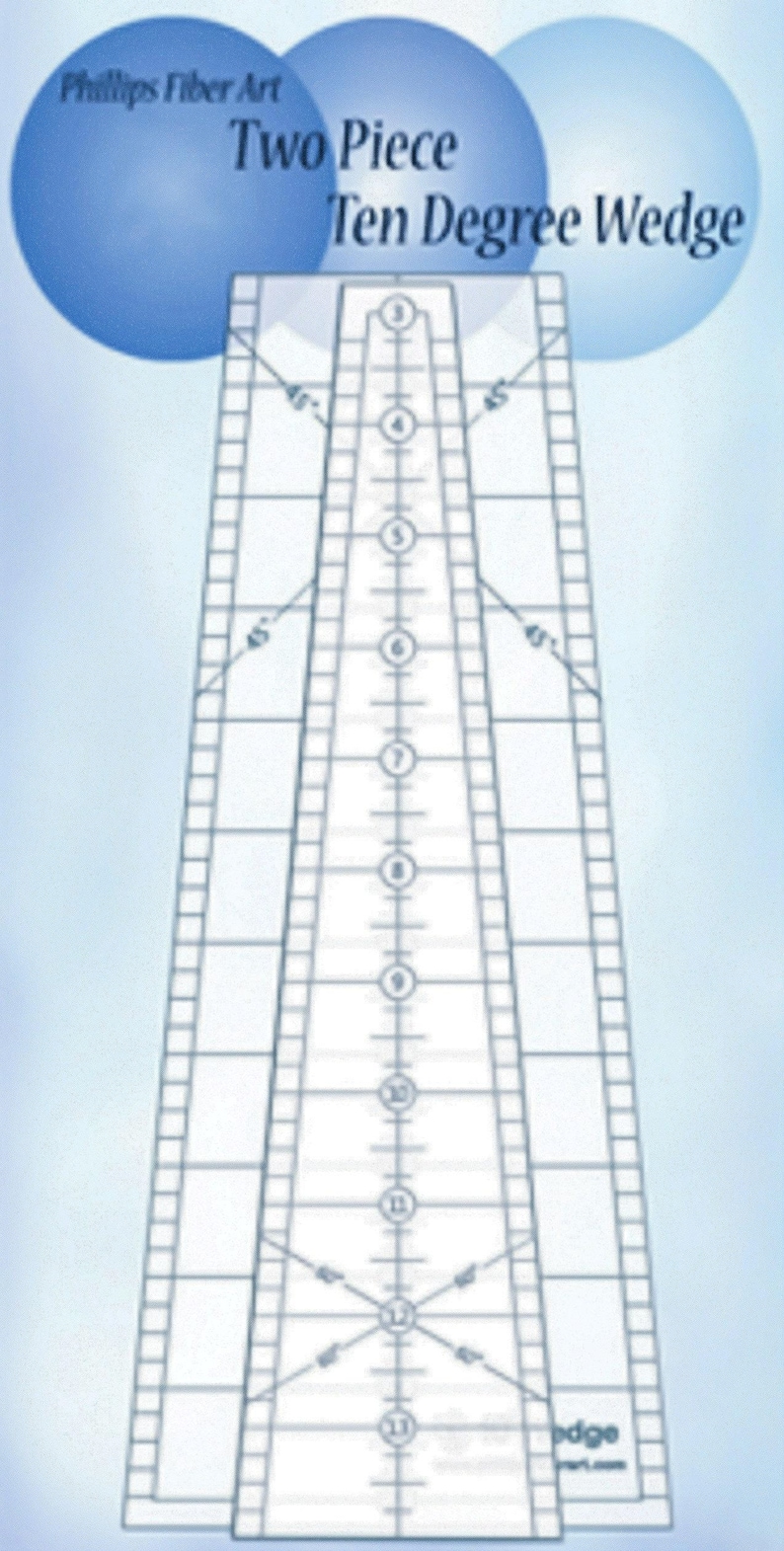 Two-piece 10 Degree Circle Wedge Ruler by Cheryl Phillips of Phillips ...