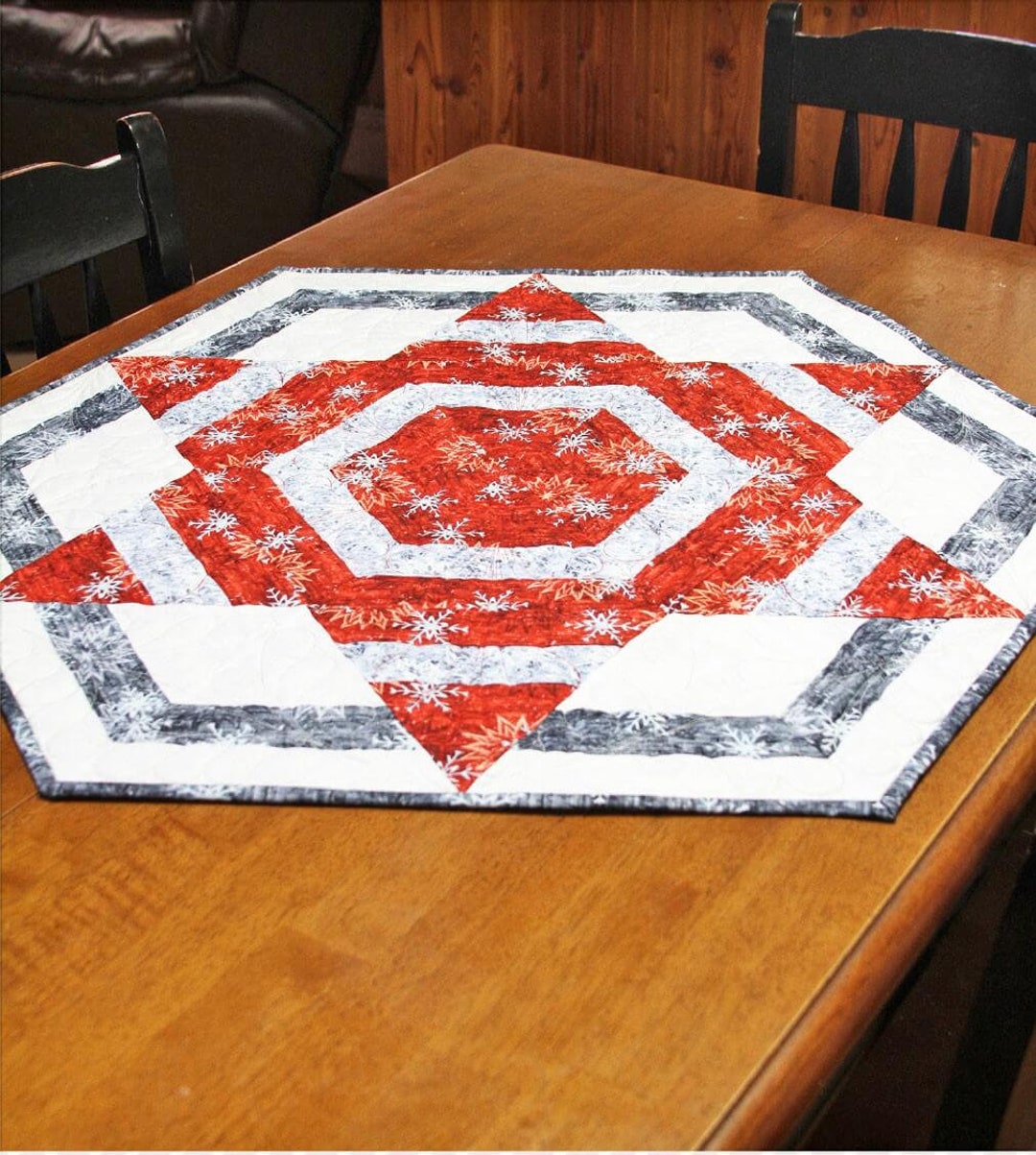 Northern Star Hexagon Table Topper Quilt Pattern by Cindi Mccracken for ...