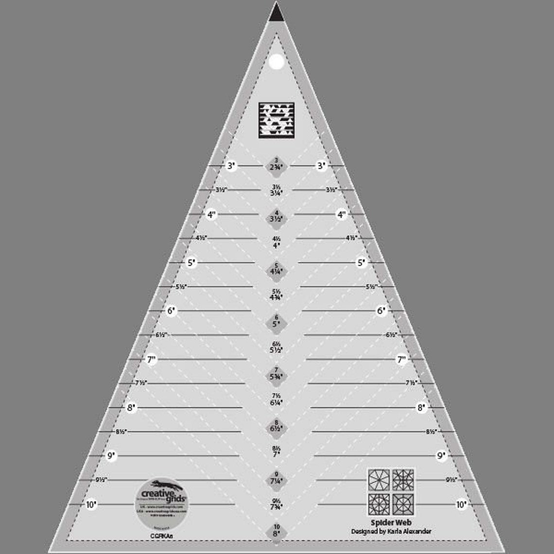 Creative Grids Spider Web Quilt Ruler CGRKA6 - Etsy