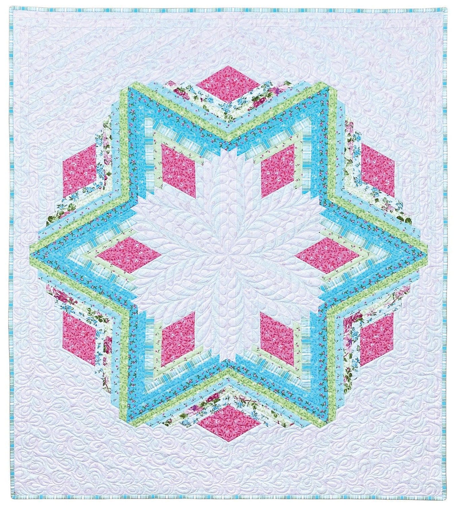 Diamond Log Cabin Quilts and Tree Skirt Pattern Book by Eleanor Burns ...