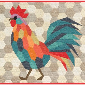 The Rooster Quilt Pattern: an English Paper Piecing Project by Violet ...