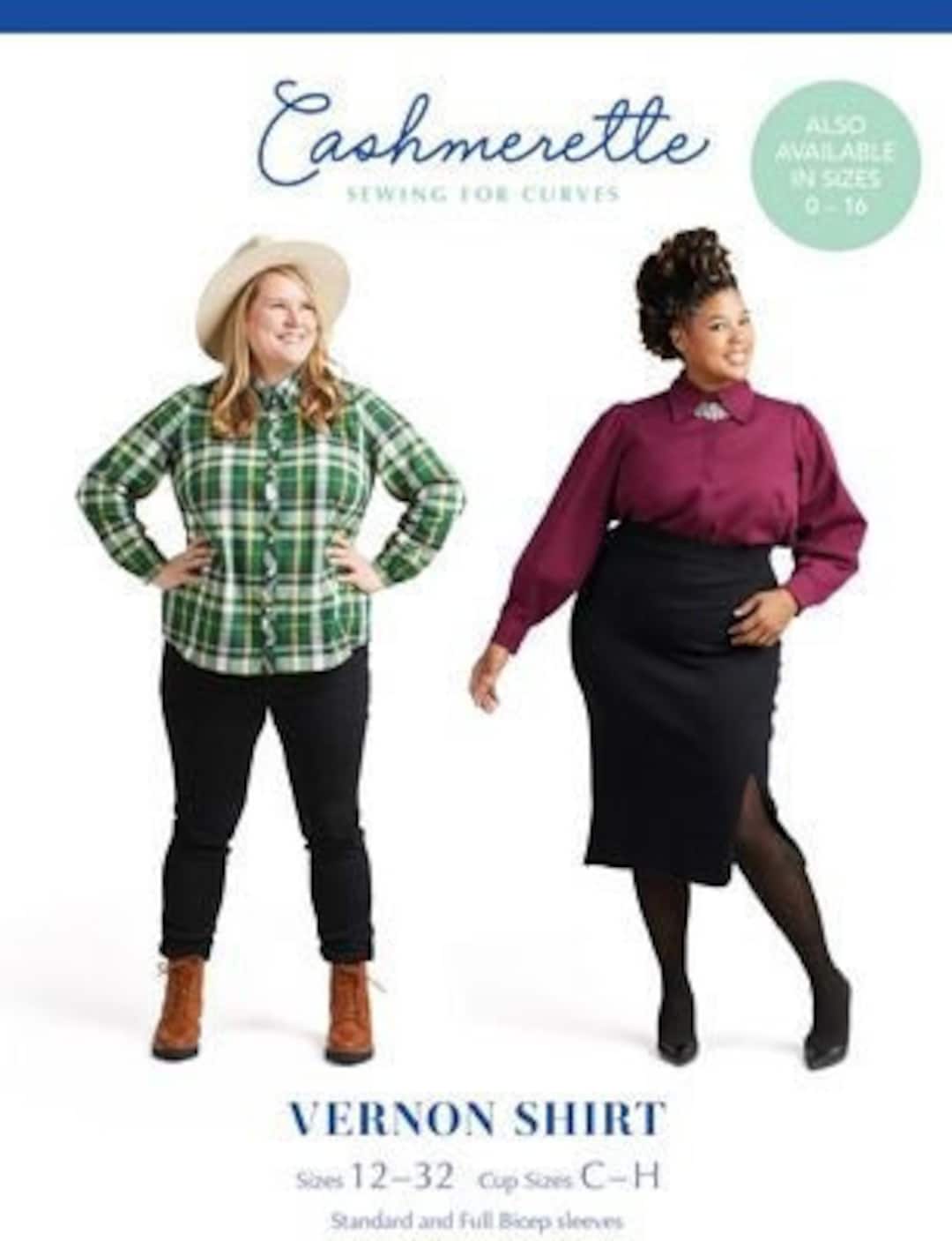 Vernon Shirt Sizes 12 - 32 Sewing Pattern by Jenny Rushmore of ...
