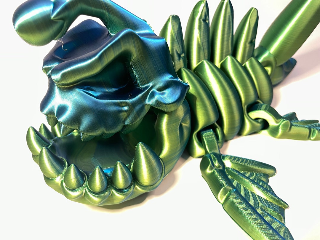 3D Printed Articulated Skeleton Angler Fish Fidget Toy – Flexi Deep Sea ...