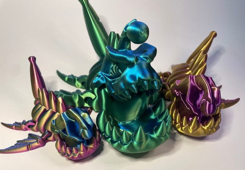 3D Printed Articulated Skeleton Angler Fish Fidget Toy – Flexi Deep Sea ...
