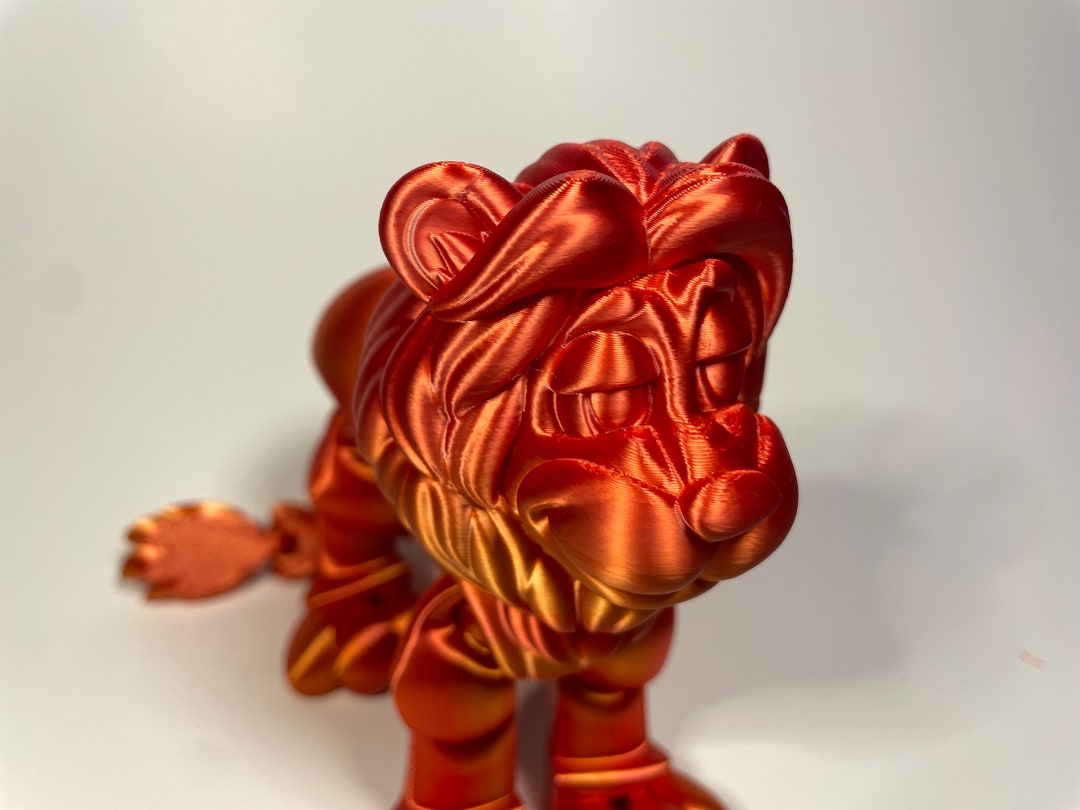 3d Printed Articulated Flexi Lion High Quality Fidget Figurine Sensory ...