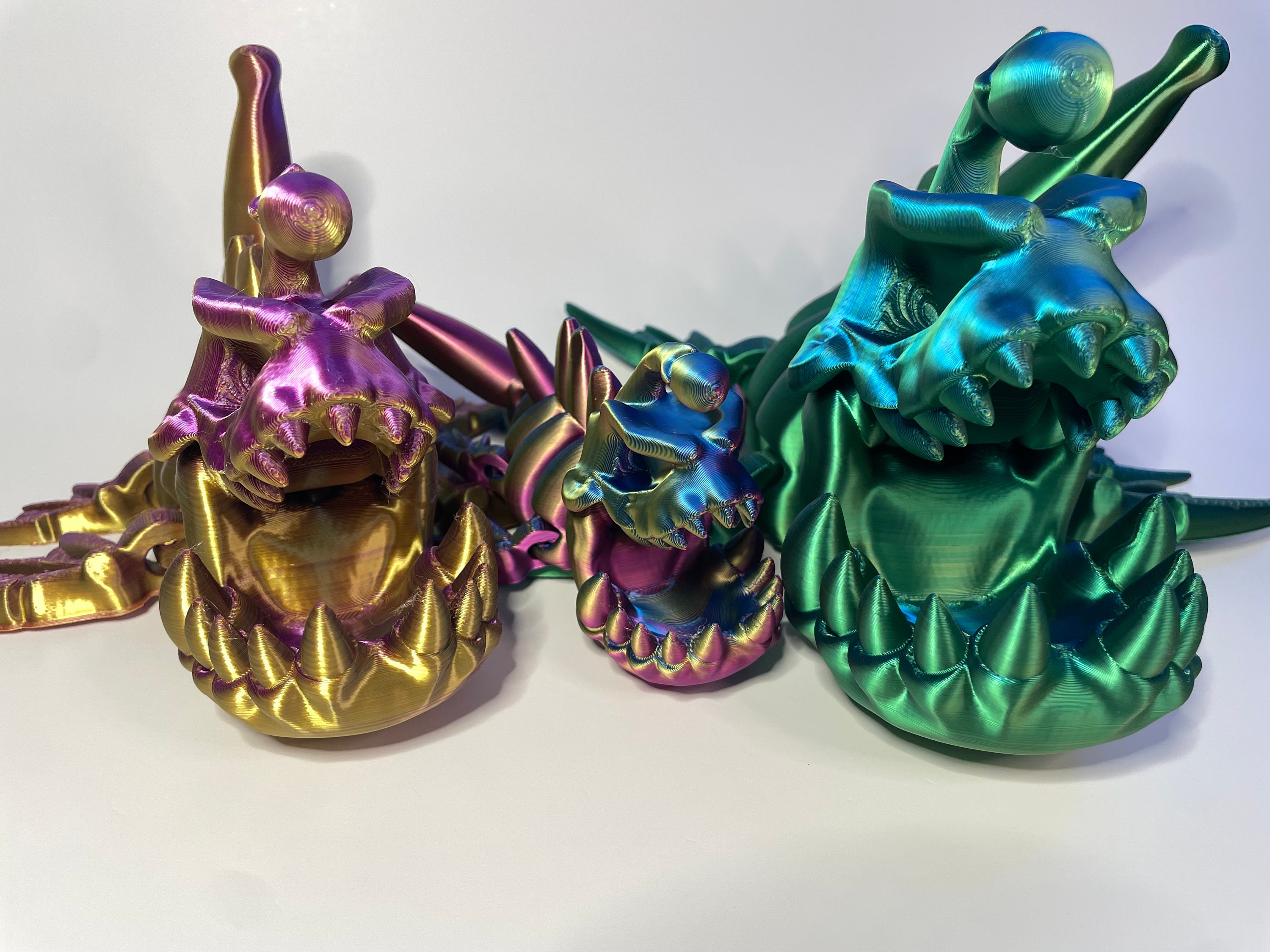 3D Printed Articulated Skeleton Angler Fish Fidget Toy – Flexi Deep Sea ...