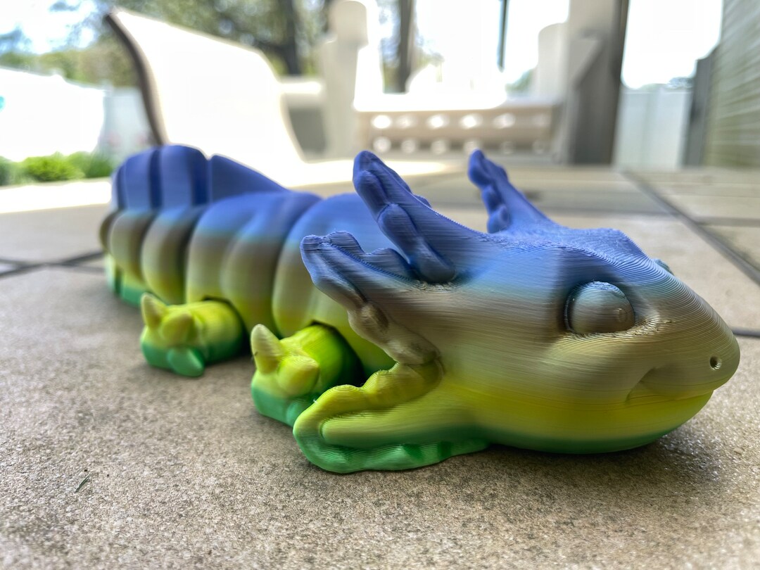 3d Printed Articulated Flexi Axolotl Figure, Desk Toy, Fidget Toy ...