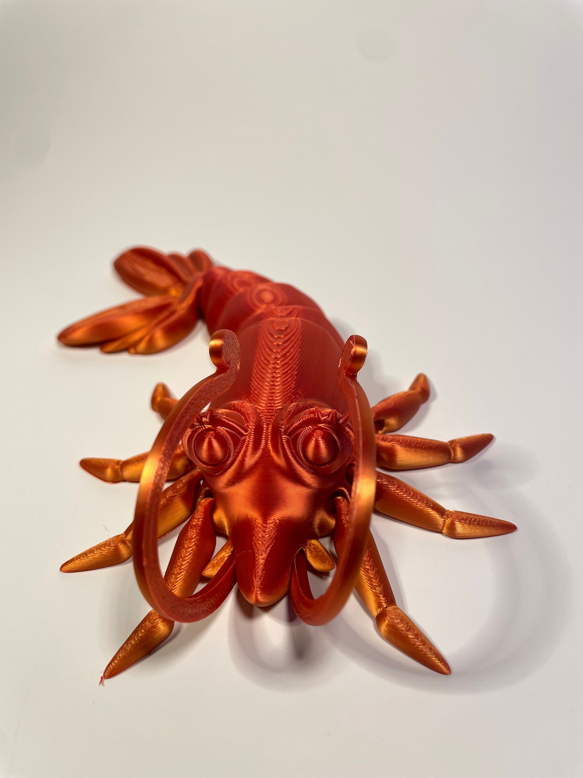 3d Printed Articulated Flexi Shrimp Figure, Desk Toy, Fidget Toy ...
