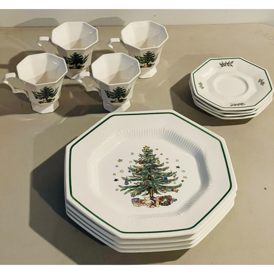 Nikko Classic Collection Christmas Tree Holiday Plate Dinnerware Set ...