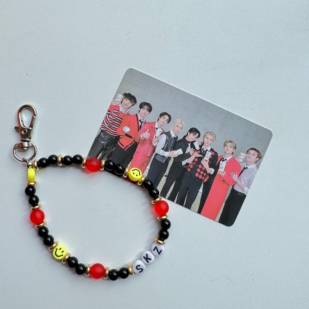Stray Kids Skz Minimal Keychain Custom Keychain Kpop Stray Kids Beaded ...
