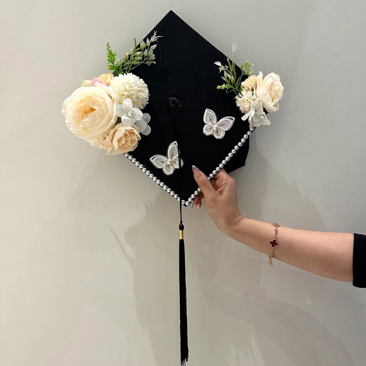Customized Graduation Cap (pure White Romance) - Etsy