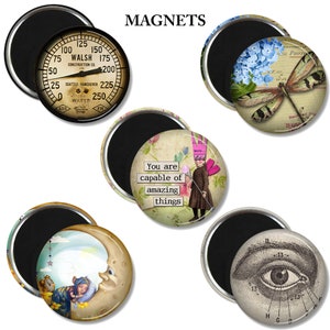 Vintage Clocks Pin Back Buttons, Backpack Pins, Jacket Buttons, Flat ...