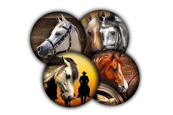 Cowboy Horse Drink Coasters Coasters Tableware Barware - Etsy