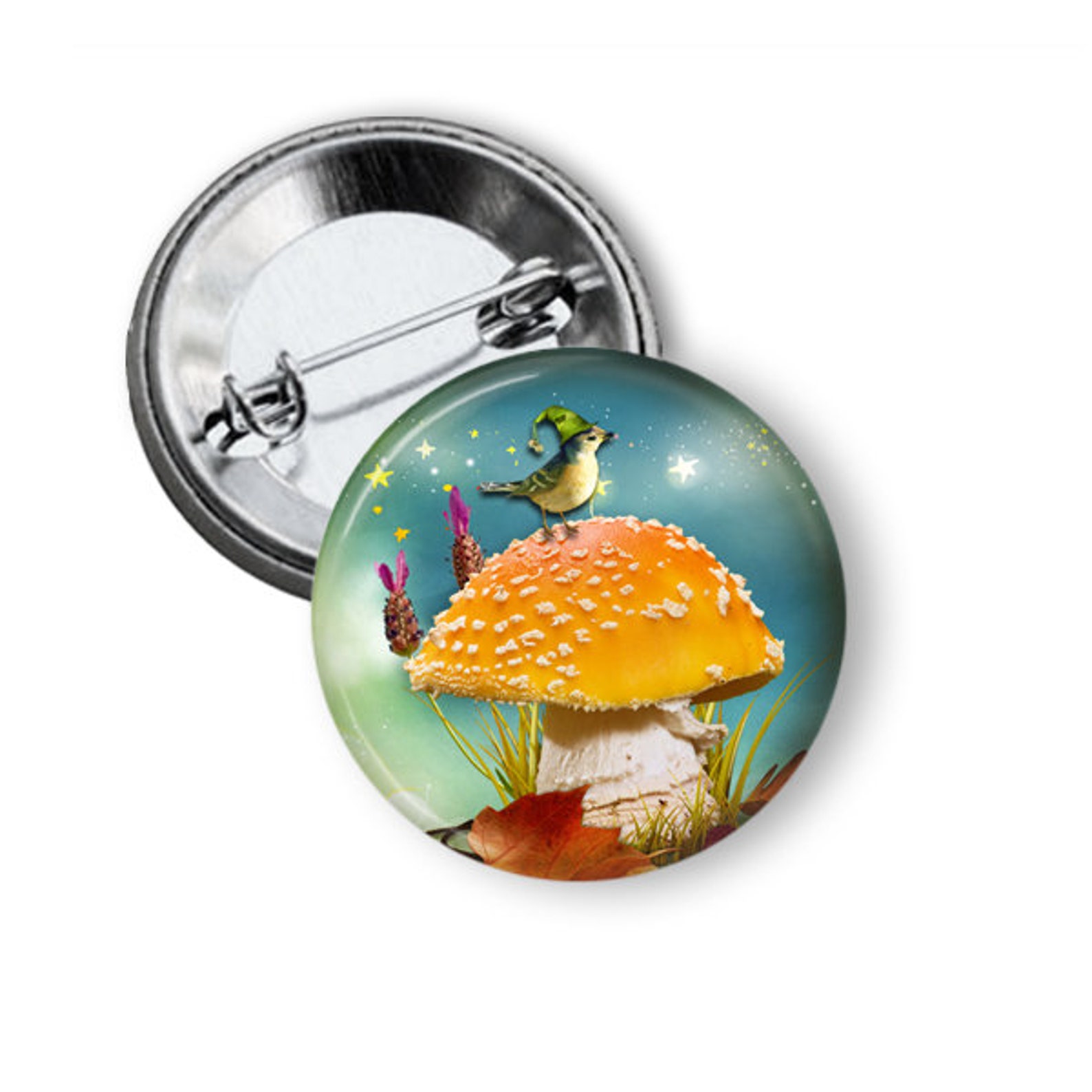 Magical Woodland Creature Pin Back Buttons Backpack Pins - Etsy